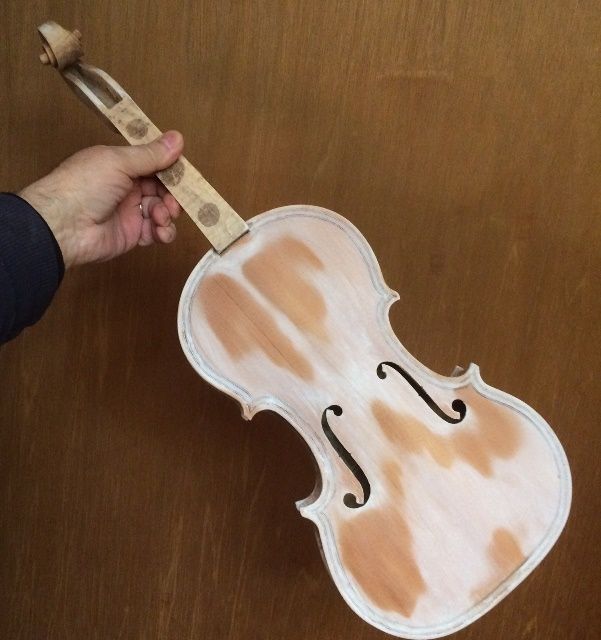 15" Five-string viola Varnish Process | Five String Fiddles